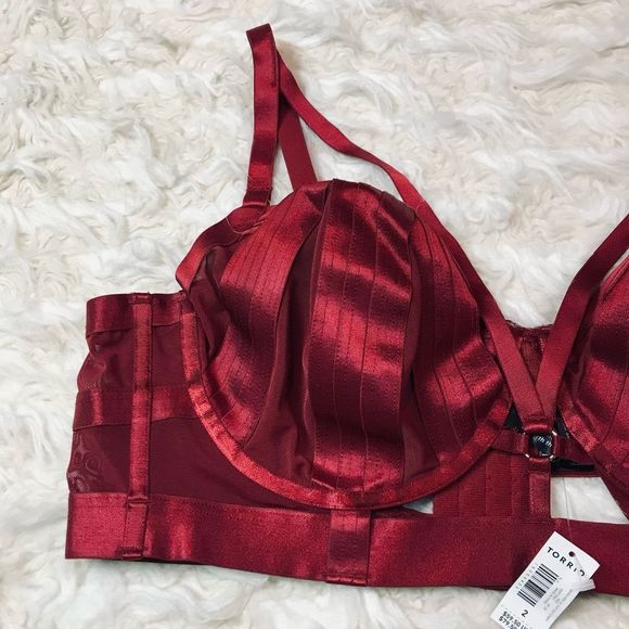 torrid | Intimates & Sleepwear | Torridred Satin Sexy Strappy Bra ...